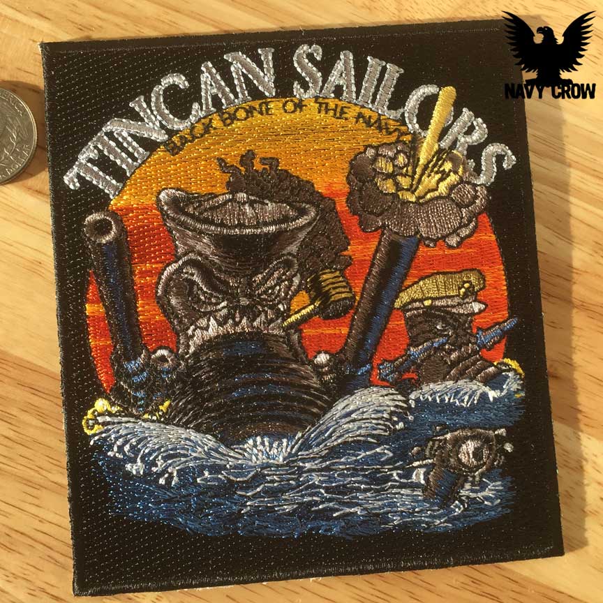 US Navy Tin Can Sailors Military Patch US Navy Tin Can Sailors Military Patch